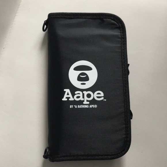 Bape | Bags | Aape By A Bathing Ape Black Crossbody Wallet | Poshmark